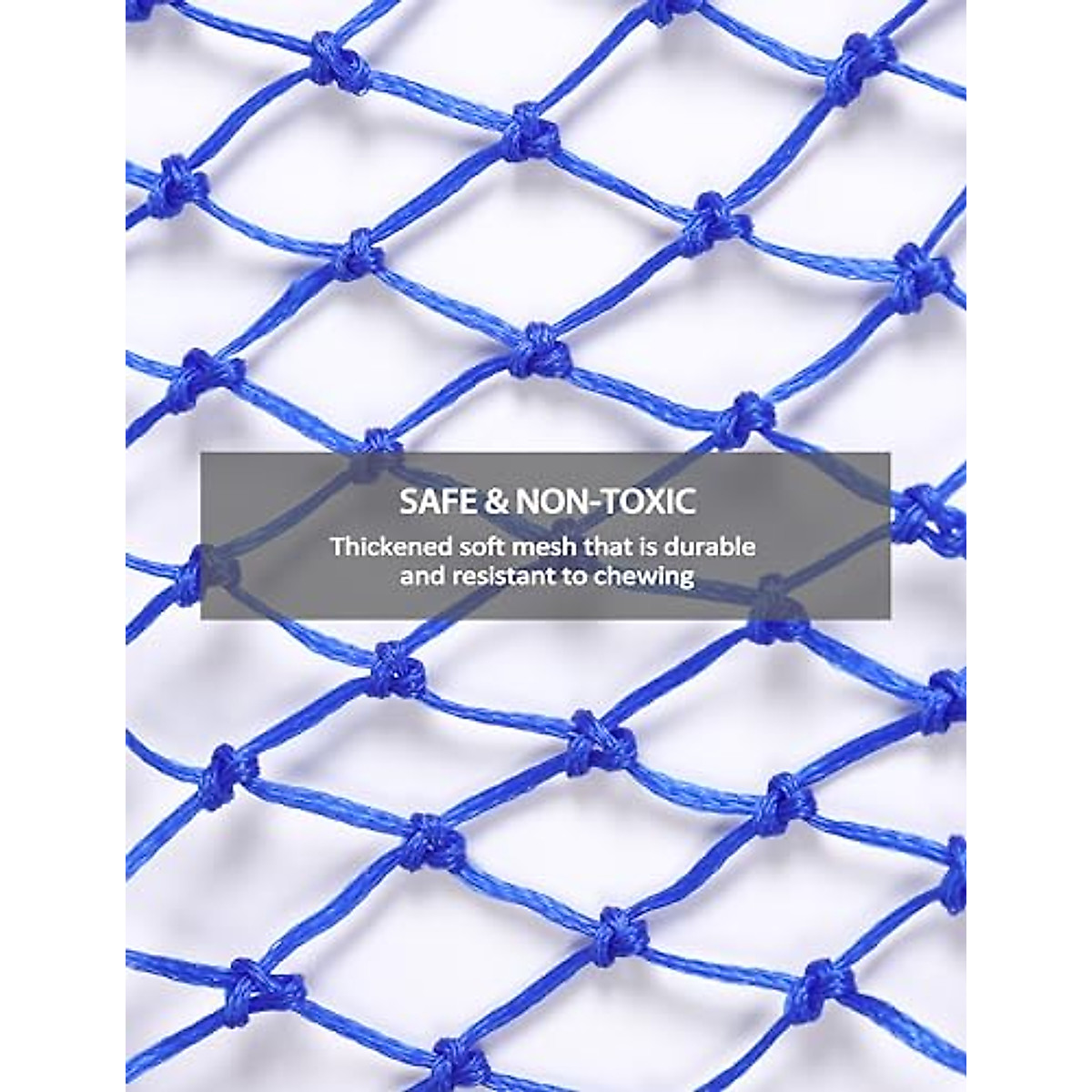 Harrison Howard Slow Feed Hay Net for Horses with 2"x2" Mesh Holes Goat Feeder Blue 40-Inch