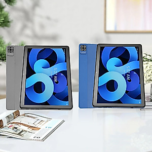 DAUERHAFT Tablet, 12GB RAM 512GB ROM 2560x1600 Resolution 10.1 Inch Tablet 4G LTE Network Multifunction for Entertainment for Business for Android 13 (Grey)