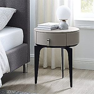 YUZZI Bedroom Table Round Bedside Cabinet Creative Small Bedroom Cabinet Living Room Drawer Bedside Cabinet Bedroom Furniture