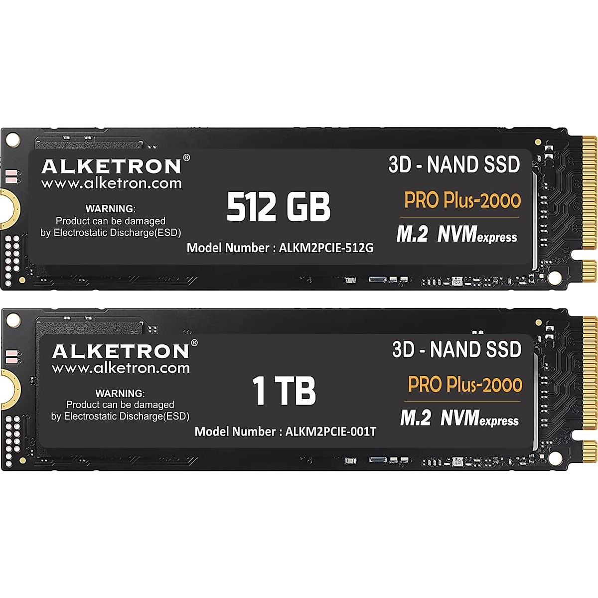 ALKETRON Pro Plus 1000 | 128GB | 256GB - M.2 - SSD - PCIe NVMe | Internal Solid State Drive for Standard & Gaming Laptops/Desktops (256 GB)