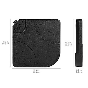 Best Choice Products 4-Piece 155lb Capacity Heavy-Duty Cantilever Offset Patio Umbrella Stand Square Base Plate Set w/Easy-Fill Spouts for Water or Sand - Black