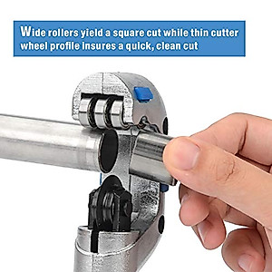 iCrimp Copper Tubing Cutter, 3/16-inch to 1-1/4-inch Tube Cutter, for Stainless Steel, CSST Tubing Cutter with 2 Pack Replacement Blades