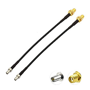 Bingfu 4G LTE Antenna Adapter SMA Female to TS9 Connector Coaxial Pigtail Cable 15cm 6 inch (2-Pack) Compatible with 4G LTE Mobile Hotspot MiFi Router Cellular Broadband Modem USB Modem Dongle Adapter