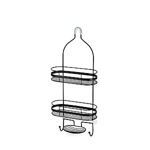 Hanging Shower Caddy Organizer Over Shower Head, Rust Resistant Rack Shower With Soap Holder and 2 Shelves For Shampoo, Bathroom Shower Organizer AMG (Matte Black)