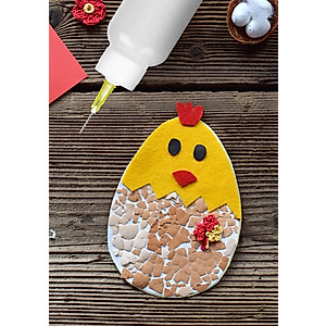 JIBENGAO 2 sizes needle tip squeeze bottle, precision tip applicator bottle with Blunt Needle Tip 14ga 18ga 20ga 25ga, Craft glue bottles for Craft Art Project,Paint Quilling Craft (30, 50 ML)