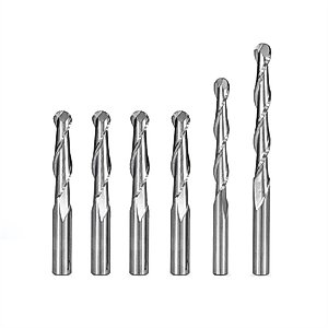 VIEUE Drill Bits 2-Flute Ball End Mills Carbide Tools CNC Mills Thread Drills Metal Engraving Drills Helical Mills (Cutting Edge Length : 4x17x45)