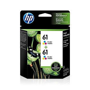 HP 61 | 2 Ink Cartridges | Tri-color | Works with HP DeskJet 1000 1500 2050 2500 3000 3500 Series, HP ENVY 4500 5500 Series, HP OfficeJet 2600 4600 Series | CH562WN