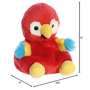 Aurora® Adorable Palm Pals™ Scarlette The Macaw™ Stuffed Animal - Pocket-Sized Play - Collectable Fun - Red 5 Inches