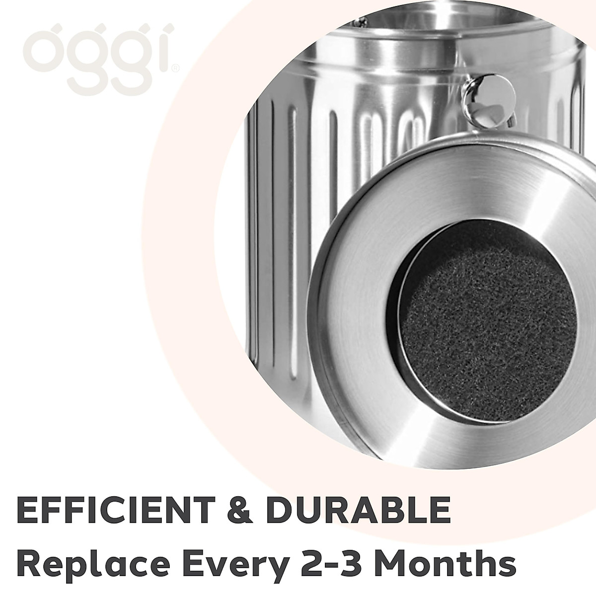 OGGI Set of 2 Charcoal Filters- Replacement Charcoal Filter for Countertop Compost Bin with Lid, Eco Friendly Products