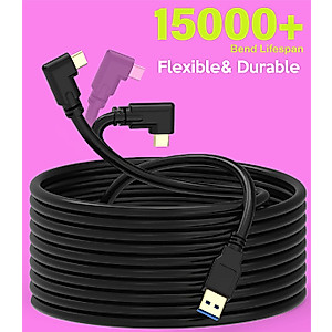 Link Cable for Oculus Quest 2, Virtual Reality Headset Cable for Oculus Quest 2, Steam VR, Fast Charing High Speed PC Data Transfer USB 3.0 to USB C - 10FT (3M)