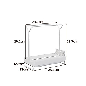 LUVADU ZCX Sink Organizer Sink Storage Drain Rack for Kitchen， Sponge Brush Soap Dishcloth Rack Soap Dispenser Organizer
