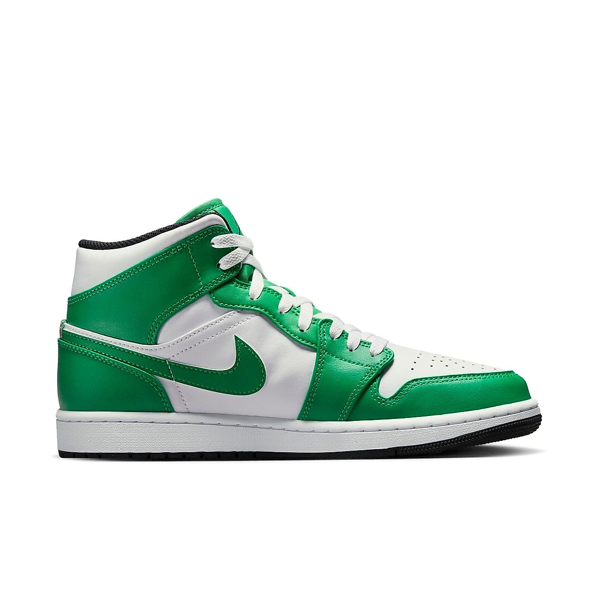 Jordan Men's 1 Mid Lucky Green/Black-White (DQ8426 301) - 14