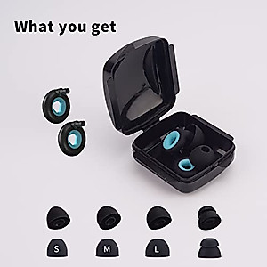 Vodolo Noise Cancelling Ear Plugs for Sleep - EarPlugs for Sleeping and Concentration - 2 Pair Reusable Silicone Flexible Earplug for Noise Reduction, Earplug for Side Sleepers Noise Sensitive Person