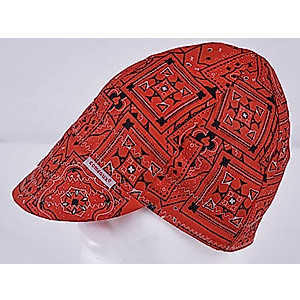 Comeaux Caps Reversible Welding Cap Red Bandana - Size 7