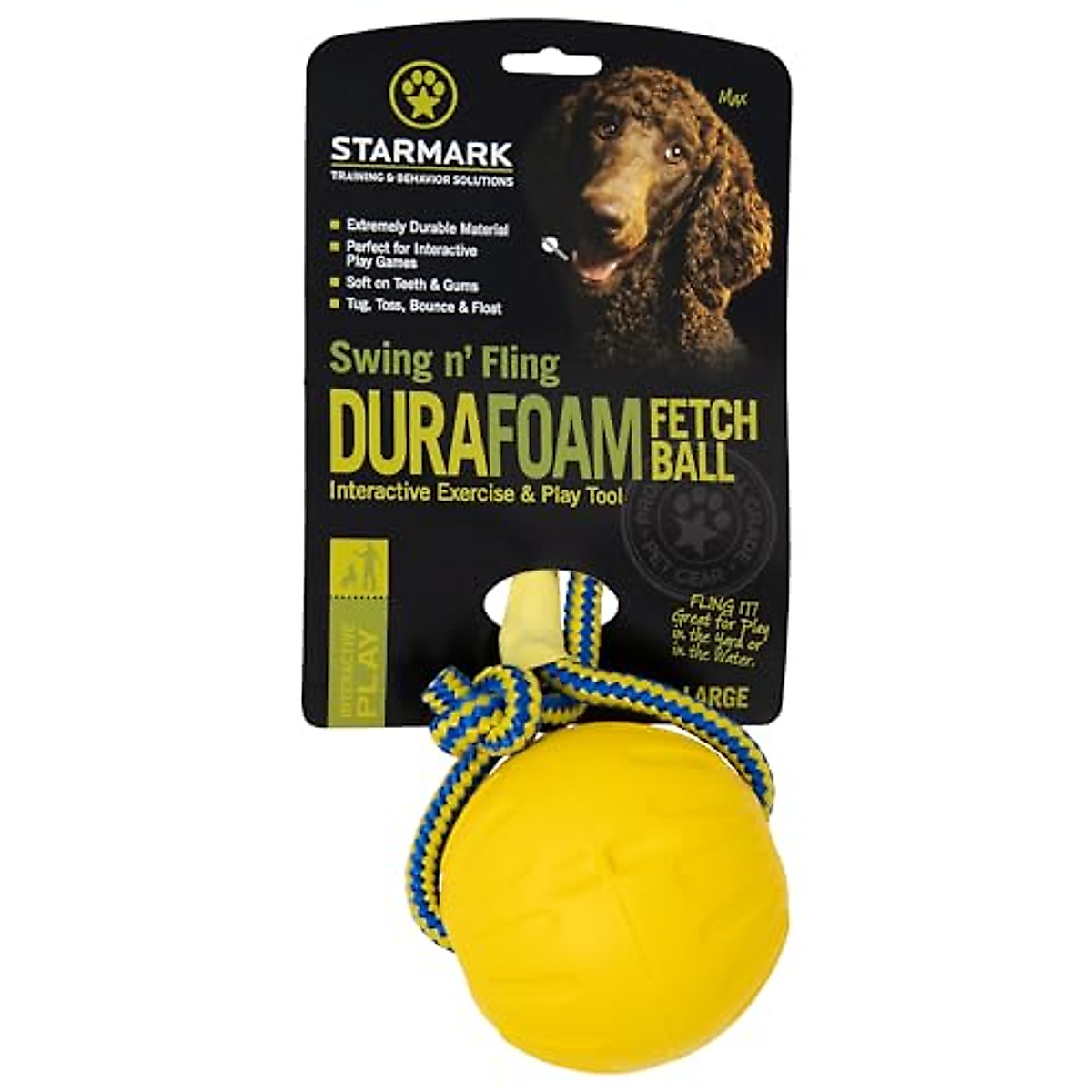 Starmark Swing 'n Fling DuraFoam Ball Dog Toy Large