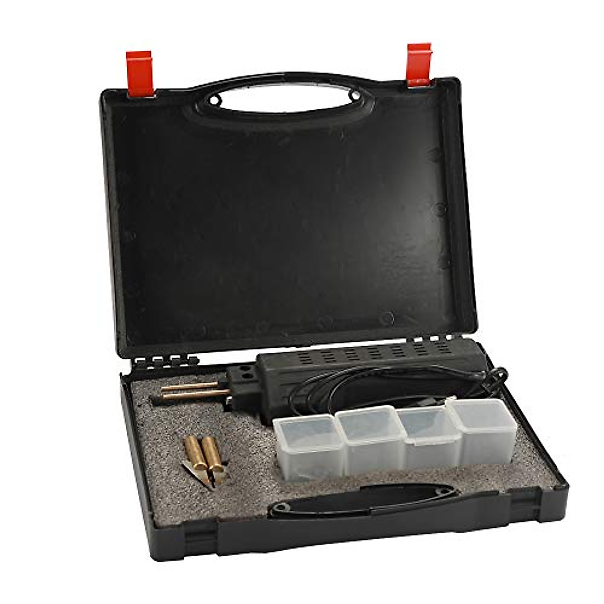 Shkalacar 50W Hot Stapler Plastic Repair Kit Car Bumper Crack Repair Welding Machine Welding Repair Systems Plastic Welder with 200pcs Wave Flat Corner Staples