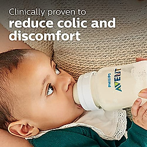 Philips Avent Anti-Colic Baby Bottle 11oz, Clear, Pack of 2, SCF406/24