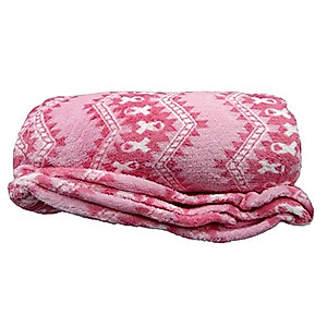 Pink Ribbon Breast Cancer Plush Throw Blanket