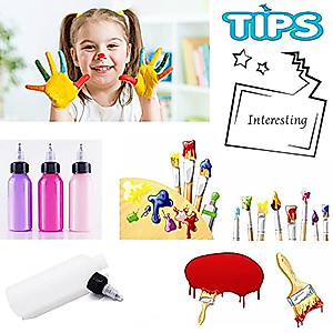 Uyuxxu 20 Pack 4oz Boston Squeeze Bottles,Clear Dispensing Bottles with Twist Top Cap,Plastic Squeeze Bottles for Crafts,Kitchen,Household