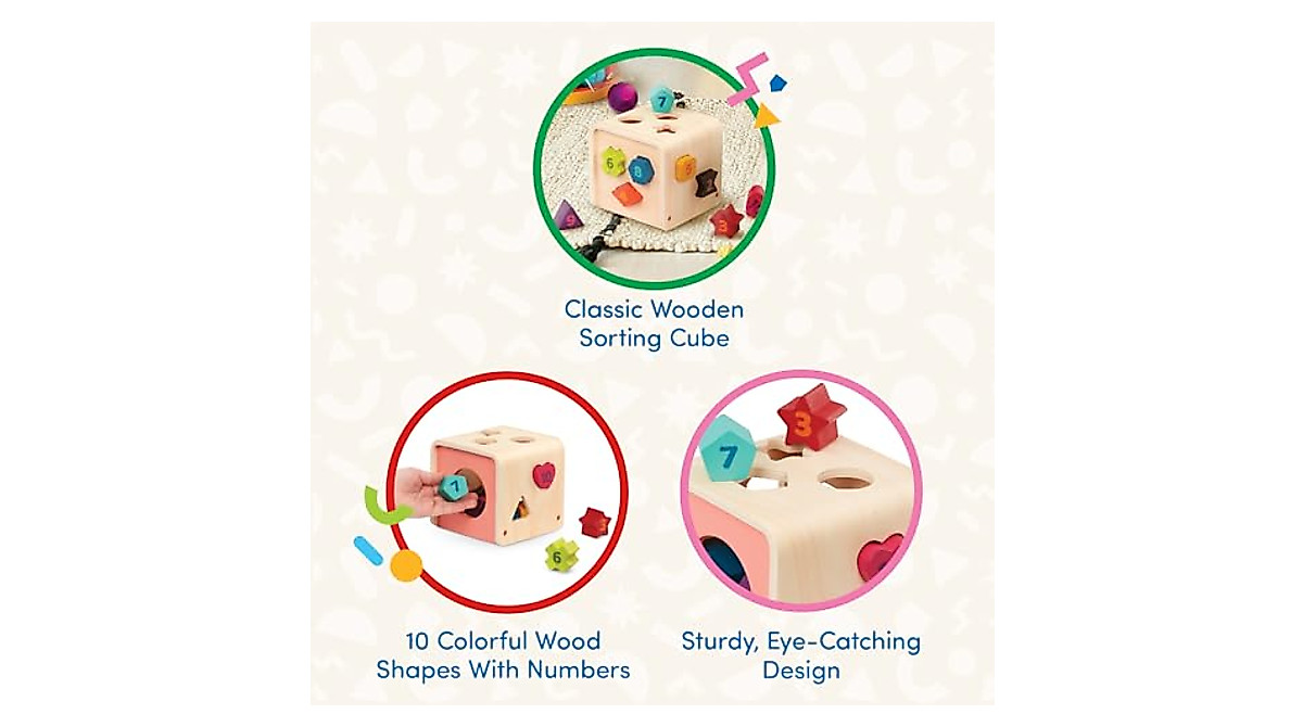Battat Shape Sorter Cube - Fun Learning Toy for Toddlers