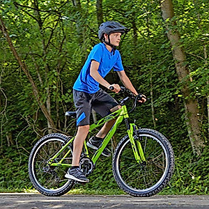 Huffy Hardtail Mountain Trail Bike 24 inch, 26 inch, 27.5 inch, 24 Inch Wheels/16.75 Inch Frame, Matte Acid Green