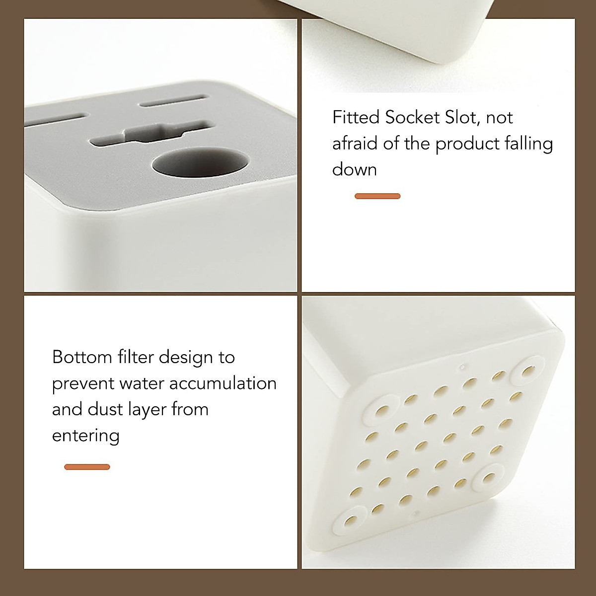 Kitchen Knife Set, 5PCS Knife Sets for Kitchen with Block, 2 Knives, Scissors, Peeler and Stand, Beige