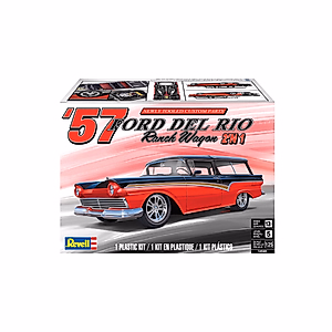 Revell 14548 '57 Ford Del Rio Ranch Wagon 2'N1 1:25 Scale 197-Piece Skill Level 5 Model Building Kit