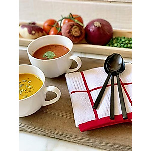 T-fal Textiles 10148 100-Percent Cotton Parquet Kitchen Dish Towel, Red, Check-Single