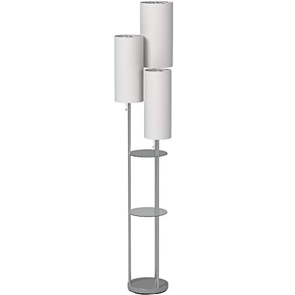 Adesso 4305-22 Trio Floor Lamp, 68.00 x 14.00 x 11.70 inches, Brushed Steel