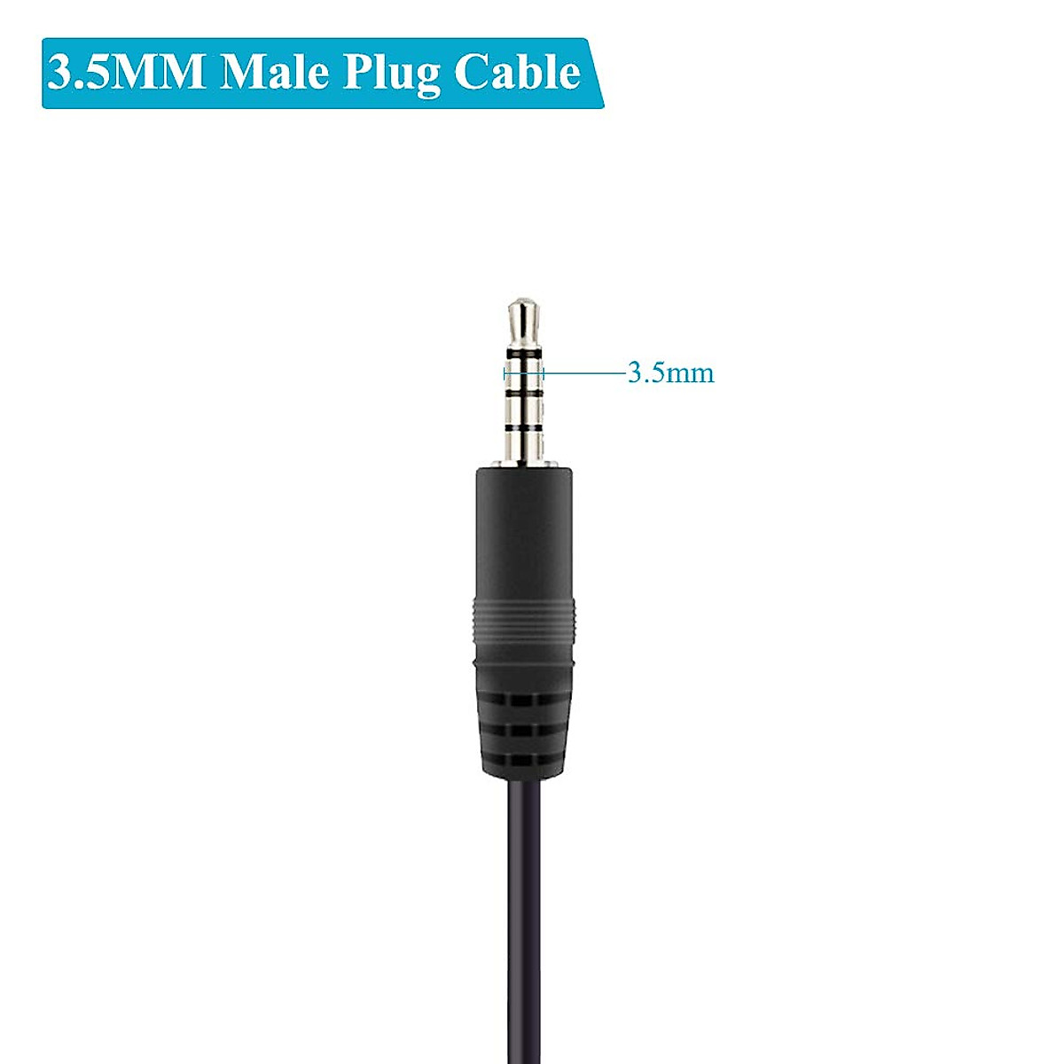 Fancasee 6 ft Replacement 3.5mm Male Plug to Bare Wire Open End TRRS 4 Pole Stereo 1/8" 3.5mm Plug Jack Connector Audio Cable for Headphone Headset Earphone Microphone Cable Repair