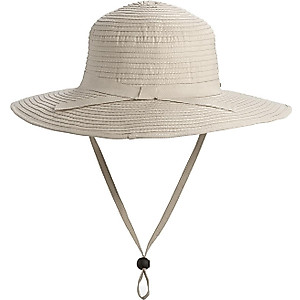 Coolibar UPF 50+ Women's Shelly Shapeable Travel Sun Hat - Sun Protective (One Size- Tan)