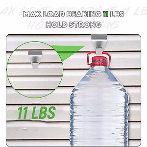 Vinyl Siding Hooks Heavy Duty Siding Clips Siding Hanger for Hanging on Patio, No Hole Need Command Outdoor Hook Hang to Decor Wreath Things for Horizontal Gap Vinyl Siding (5Pcs)