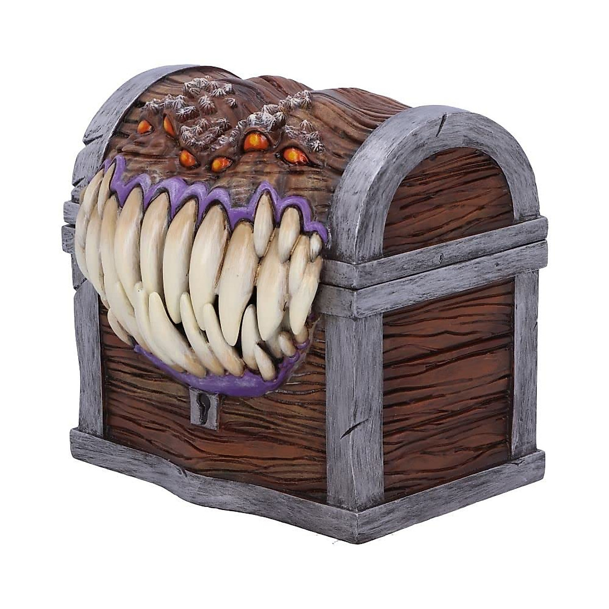 Nemesis Now Dungeons & Dragons Mimic Dice Storage Box, 11.3cm, Resin, Brown, Officially Licensed D&D Merchandise, Mimic Character Dice Box, Cast in The Finest Resin, Expertly Hand-Painted
