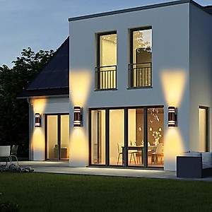 Housen Solutions Outdoor Light Fixture, IP65 Waterproof Exterior Lighting Fixtures, Oil Rubbed Bronze Aluminum Wall Mount Porch Lights, Outdoor Lights for House Garge