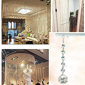 [80 Pack] Crystal Bead Curtain S Shape Hook 25mm Mini Stainless Steel Wire Hook DIY Jewelry Accessories Tiny Ornament Hooks for Sun Catcher Glass Ball Chandelier Pendant Christmas Tree Baubles