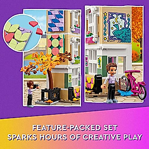 LEGO Friends Emma's Art School House Set 41711, Creative Arts & Crafts Toy with 3 Mini-Dolls, Accessories and DOTS Decor, Birthday Gift Idea for Kids 8-12 Years Old