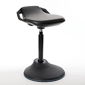 BonVIVO Standing Desk Chair - Ergonomic Chair for Tall Office Desks w/ Back Support and Handles for Posture and Balance - Work from Home High Stool - Black