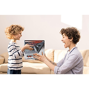 Eayaele RC B-2 Spirit Bomber Plane, 2CH Remote Control Airplane Foam Toy for Beginners Easy Ready to Fly Kids Boys (Black)