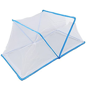 Baby Crib Tent, Mosquito Net Tent Foldable Portable Ventilate Summer Bedroom Net Tent for Baby Kids Students (Blue)