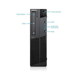 Lenovo ThinkCentre M91 High Performance Small Factor Desktop (Intel Quad Core i5 up to 3.4GHz Processor), 16GB DDR3 RAM, 2TB HDD, DVD, RJ45, Windows 10 Professional (i5) (Renewed)