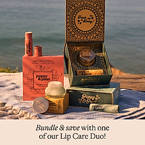 Poppy & Pout 100% Natural Lip Scrub, Exfoliating Lip Treatment, In Hand-filled Sustainable Glass Jars, Cruelty Free (Island Coconut)