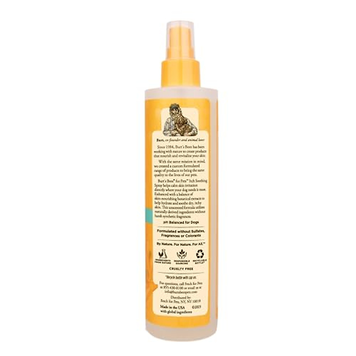 Burt's Bees for Pets Naturally Derived Itch Soothing Spray with Honeysuckle - Best Anti-Itch Spray for Dogs With Itchy Skin - Cruelty Free, Formulated without Sulfates and Parabens, 10 Fl Oz