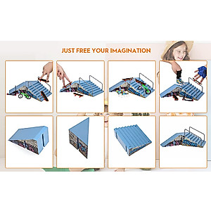 Mini Skateboard and Technology Skateboard Deck FingerToy Set, Skateboard Park Kit Ramp Parts, Unique Birthday Gift Ideas for Young Boys and Girls Ideas
