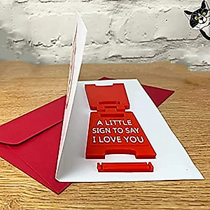 GVMW A Little Sign to Say I Love You,Love Themed Mini Sign Ornaments,Romantic Love Language Sign Plaquefor Home Desk Decorative