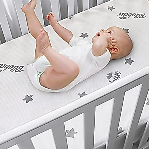 Crib Mattress Topper Memory Foam 2-Inch Fit Standard Crib/Toddler Bed Mattress with Removable Bamboo Crib Mattress Pad Topper Cover Protector Machine Wash & Non-Slip | 52“x 27“