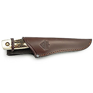 PUMA IP Damwild Stag Handle Spanish Made Hunting Knife With Leather Sheath
