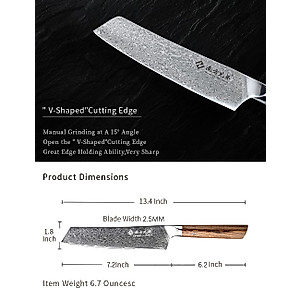 Kitchen Chef's Knife 8 Inch Professional High Carbon Super Sharp VG10 Damascus Super Steel Cooking Knife Luxury Gift Box Non Slip Wooden Handle