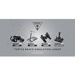 Turtle Beach VelocityOne Universal Rudder Pedals for Windows 10 & 11 PCs, Xbox Series X, Xbox Series S, and Xbox One Featuring Smooth Rudder Axis, Adjustable Brakes and Pedal Width – Black