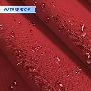 E&K Sunrise 12' x 12' Waterproof Sun Shade Sail Outdoor Rectangle Canopy Shade Cover UV Block for Pergola Patio Backyard Garden Deck (Red)