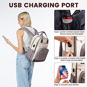 LOVEVOOK Backpack Purse for Women, Fits 15.6 Inch Laptop Backpack, Fashion Travel Work Anti-theft Bag, Business Compute